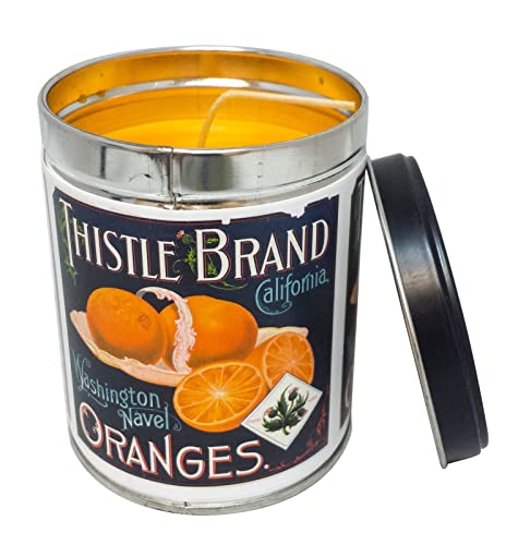 Our Own Candle Company Orange Creamsicle Scented Candle in 13 Ounce Tin with a Thistle Brand Label