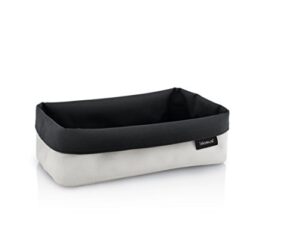 blomus ara reversable storage basket,lg, sand-anthracite, h 7 cm, b 12 cm, t 24 cm