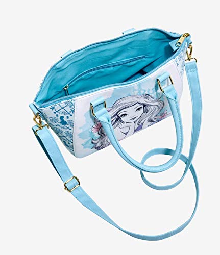 The Little Mermaid Disney Ariel Blue Watercolor Satchel Bag