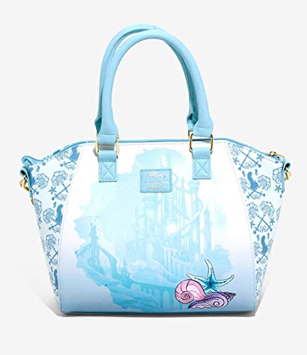 The Little Mermaid Disney Ariel Blue Watercolor Satchel Bag