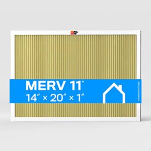 k&n 14x20x1 hvac furnace air filter, lasts a lifetime, washable, merv 11, the last hvac filter you will ever buy, breathe safely at home or in the office , hvc-11420, 1 count (pack of 1)