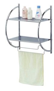 home basics bs10105 bath shelf, chrome