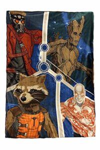 guardians of the galaxy plush blanket ~ twin full throw 62″ x 90″