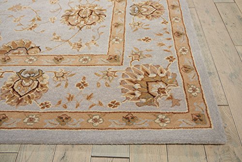 Nourison Heritage Hall Light Blue Rectangle Area Rug, 2-Feet 6-Inches by 4-Feet 2-Inches (2'6" x 4'2")