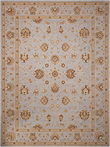 Nourison Heritage Hall Light Blue Rectangle Area Rug, 2-Feet 6-Inches by 4-Feet 2-Inches (2'6" x 4'2")