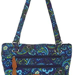 Stone Mountain Quilted Donna Tote Handbag One Size Blue multi