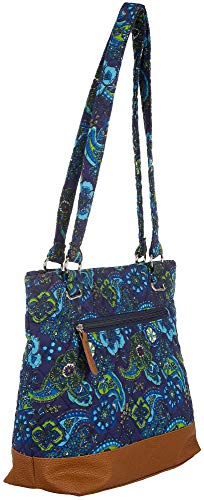 Stone Mountain Quilted Donna Tote Handbag One Size Blue multi