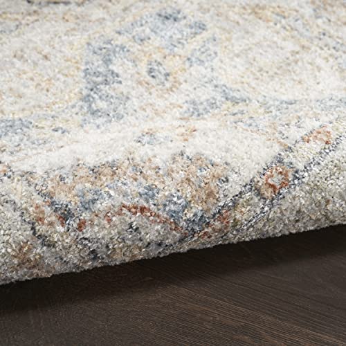 Nourison Astra Machine Washable Persian Denim Multi 7'10" x 10' Area -Rug, Easy -Cleaning, Non Shedding, Bed Room, Living Room, Dining Room, Kitchen (8x10)