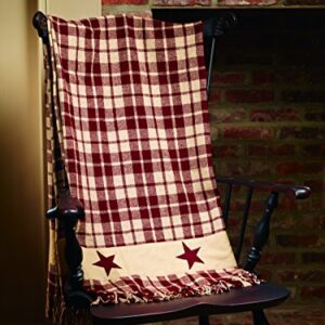 Burgundy Farmhouse Star Throw