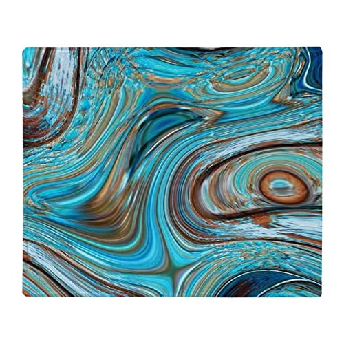 CafePress Rustic Turquoise Swirls Throw Blanket Super Soft Fleece Plush Throw Blanket, 60"x50"