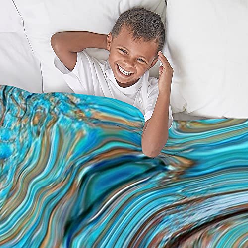 CafePress Rustic Turquoise Swirls Throw Blanket Super Soft Fleece Plush Throw Blanket, 60"x50"