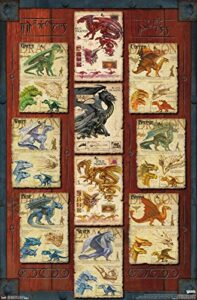 trends international dungeons dragon grid wall poster, 22.375″ x 34″, premium unframed version