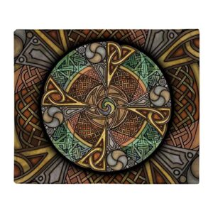 cafepress celtic aperture mandala throw blanket super soft fleece plush throw blanket, 60″x50″