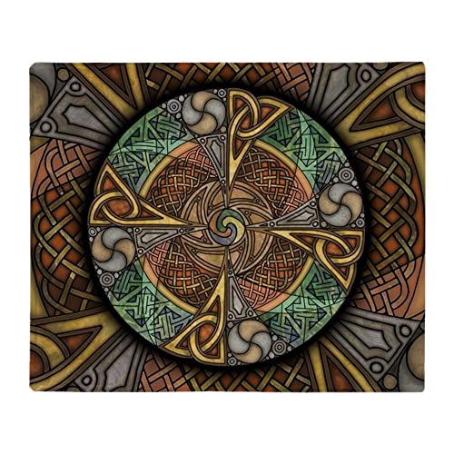 CafePress Celtic Aperture Mandala Throw Blanket Super Soft Fleece Plush Throw Blanket, 60"x50"