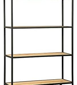 Signature Design by Ashley Elea Urban 48" Multi Purpose Minimalist Wall Shelf, Black & Natural