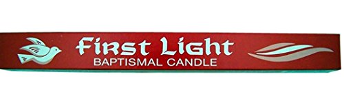 Cathedral Brand First Light Baptismal Candle, 3/4 Inch x 9 1/4 Inch