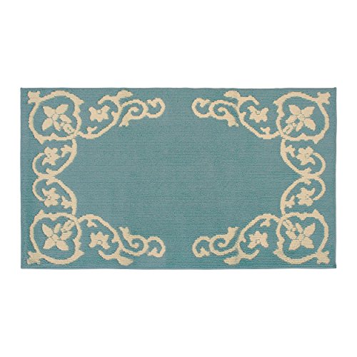 Jean Pierre New York Karima Loop Accent Rug, Light Blue Lagoon/Berber, 36"x60"