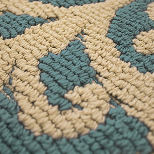 Jean Pierre New York Karima Loop Accent Rug, Light Blue Lagoon/Berber, 36"x60"