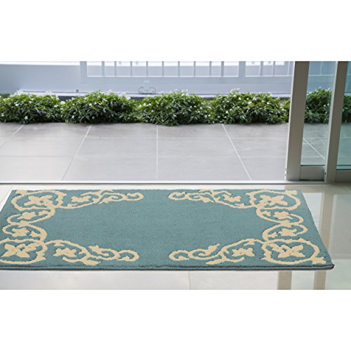 Jean Pierre New York Karima Loop Accent Rug, Light Blue Lagoon/Berber, 36"x60"