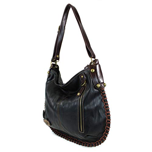 Chala Charming Hobo Crossbody Purse "Yorkshire Terrier" - Dark Brown