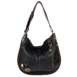 Chala Charming Hobo Crossbody Purse "Yorkshire Terrier" - Dark Brown