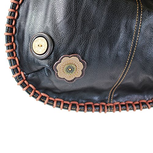 Chala Charming Hobo Crossbody Purse "Yorkshire Terrier" - Dark Brown