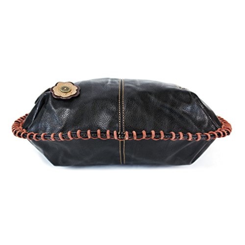 Chala Charming Hobo Crossbody Purse "Yorkshire Terrier" - Dark Brown