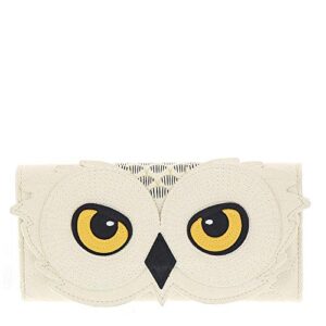 loungefly x harry potter compatible hedwig owl tri-fold wallet