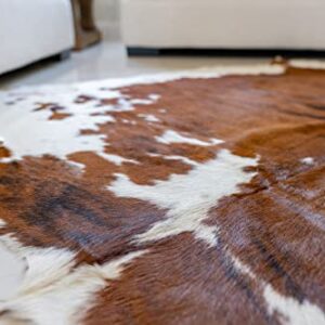 Genuine Brindle Tricolor Cowhide Rug XL 6 x 7-8 ft. 180 x 220 cm