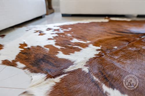 Genuine Brindle Tricolor Cowhide Rug XL 6 x 7-8 ft. 180 x 220 cm