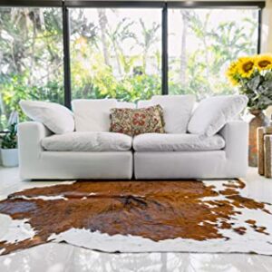 Genuine Brindle Tricolor Cowhide Rug XL 6 x 7-8 ft. 180 x 220 cm