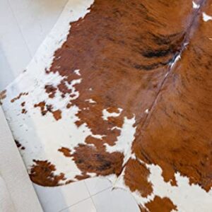 Genuine Brindle Tricolor Cowhide Rug XL 6 x 7-8 ft. 180 x 220 cm