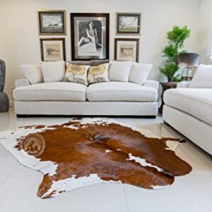 Genuine Brindle Tricolor Cowhide Rug XL 6 x 7-8 ft. 180 x 220 cm