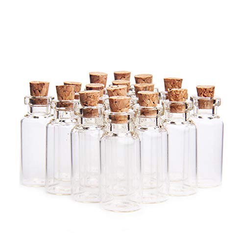 HeiHy UUYYEO 5ML Empty Clear Glass Bottles Jars with Corks Miniature Glass Bottle Wedding Favors 12 Pcs