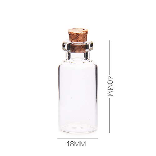 HeiHy UUYYEO 5ML Empty Clear Glass Bottles Jars with Corks Miniature Glass Bottle Wedding Favors 12 Pcs