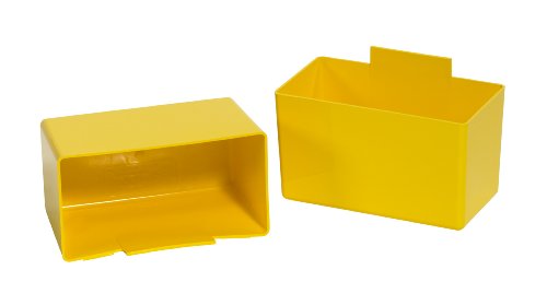 Aviditi (48 Pack) BINC313Y Yellow Plastic Bin Cups, 3-1/4 x 1-3/4 x 3 Inches, for Sorting Small Parts in Plastic Shelf Bins