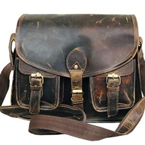 Ruzioon buffalo Leather Crossbody Purse Women Shoulder Bag Satchel Ladies Travel Purse Genuine Leather