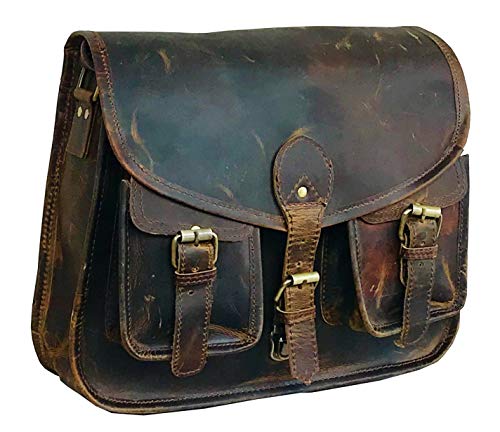 Ruzioon buffalo Leather Crossbody Purse Women Shoulder Bag Satchel Ladies Travel Purse Genuine Leather