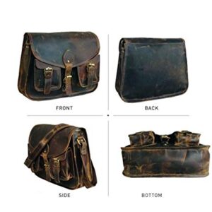 Ruzioon buffalo Leather Crossbody Purse Women Shoulder Bag Satchel Ladies Travel Purse Genuine Leather