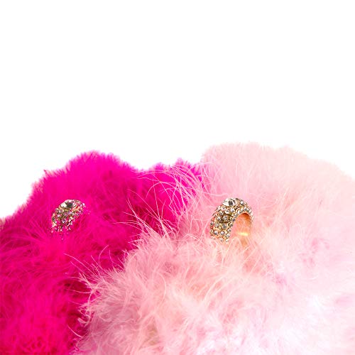 Bewaltz posh style Fluffy Fur Clutch Faux Fur Handbag Evening Clutch Pink