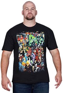 marvel mens marvel team ups group shot t-shirt novelty t shirts, black, x-large us