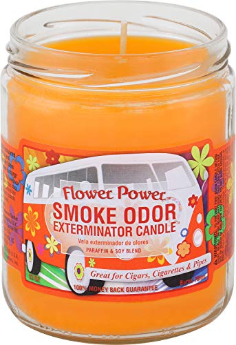 Smoke Odor Exterminator 13 oz Jar Candles Flower Power, Pack of 2