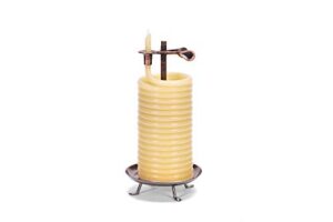 candle by the hour 80-hour vertical candle, eco-friendly natural beeswax with cotton wick