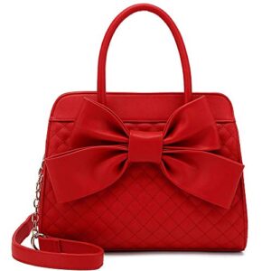 scarleton handbags for women, purses for women, purse with bow, satchel handbags for women, satchel bag for women, h104810n – red