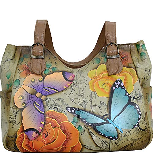 Anna by Anuschka womens Shoulder Bag, Floral Paradise Tan, One Size US