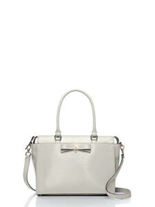 kate spade beacon court jeanne patent leather satchel, light smoke