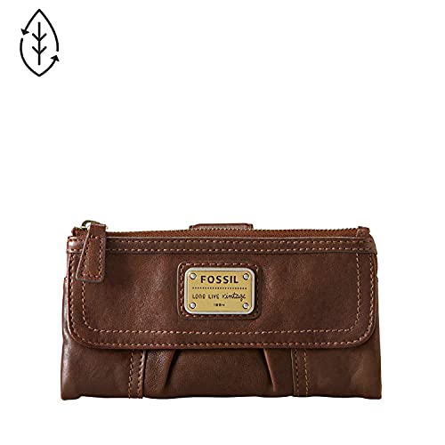 Fossil Women's Emory Leather Wallet Clutch Organizer, Espresso (Model: SL2931206)