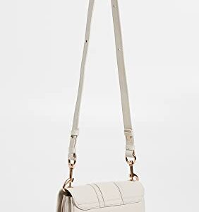 See by Chloe Women's Hana Small Saddle Bag, Cement Beige, Off White, One Size