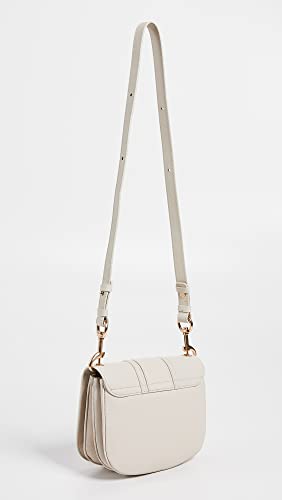 See by Chloe Women's Hana Small Saddle Bag, Cement Beige, Off White, One Size