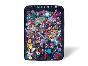 chibi characters fleece throw blanket | 45 x 60| destiny collector’s edition